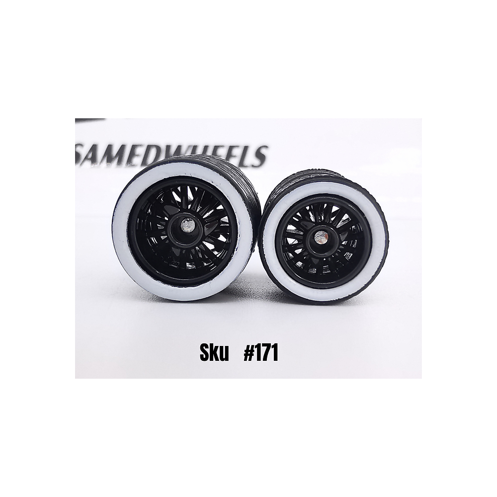 10 Sets Lowrider MIX COLOR 10mm White Wall Tire