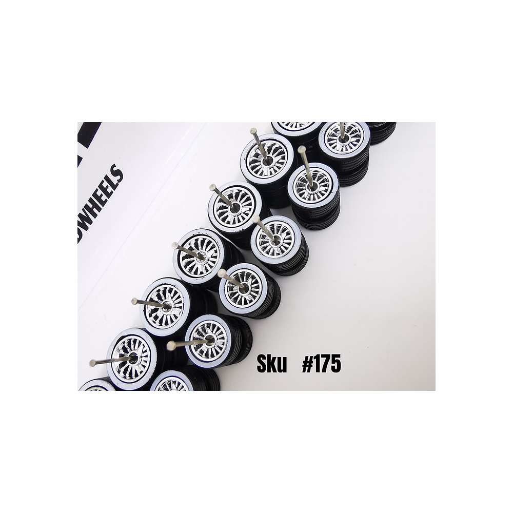10 Sets Lowrider Chrome 1012mm White Wall Tire